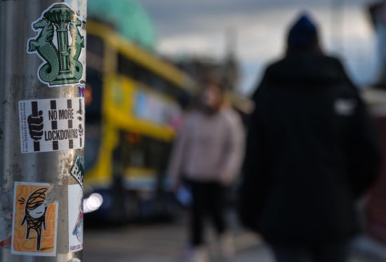 Sticker Reading No More Lockdown Seen Editorial Stock Photo - Stock ...