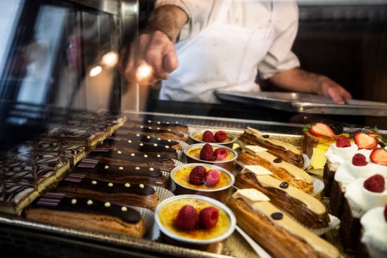 Chef Displays Fresh Pastries Cakes Figaro Editorial Stock Photo - Stock ...