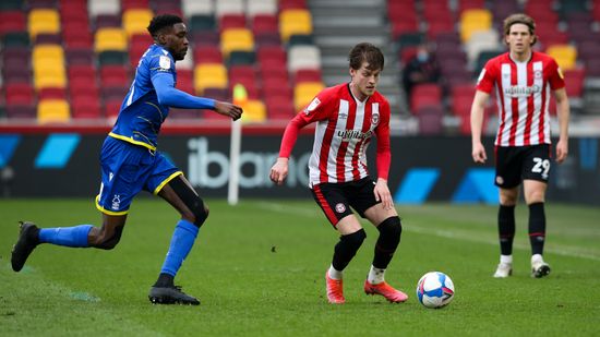 Mathias Jensen Brentford Sammy Ameobi Nottingham Editorial Stock Photo ...