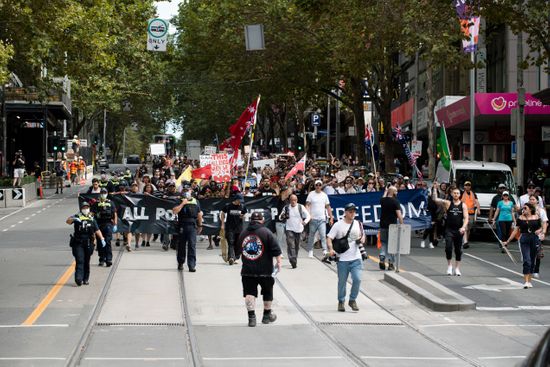 Rally Marches Down Bourke Street Hill Editorial Stock Photo - Stock ...