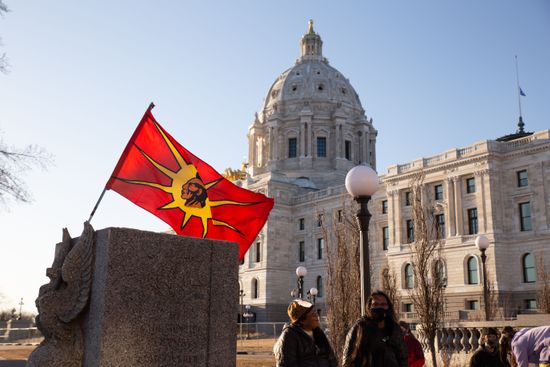 Mohawk Warrior Society Flag Flies Above Editorial Stock Photo - Stock ...