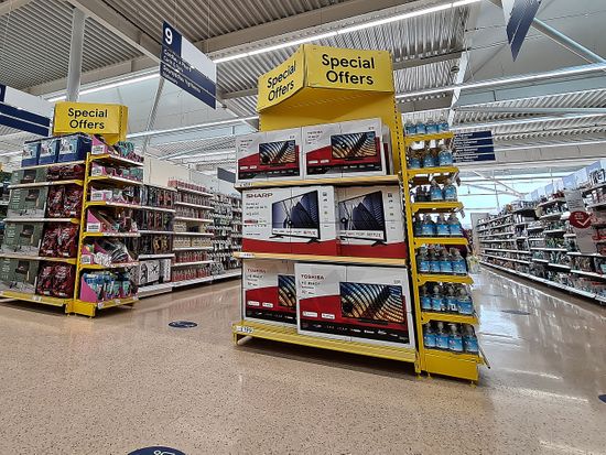 Electrical Section Tesco Super Market Swansea Editorial Stock Photo ...