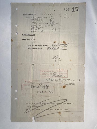 Telegram Instructing Royal Navy Ships Commence Editorial Stock Photo ...
