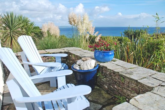 Terrace Views a Cliffside Home Steps Editorial Stock Photo - Stock ...
