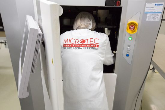 Employees Work Premises Microtec Company Which Editorial Stock Photo ...