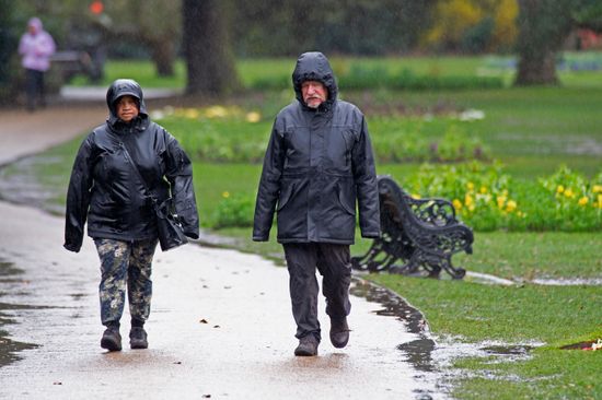Two People Look Soaking Wet Rain Editorial Stock Photo - Stock Image ...