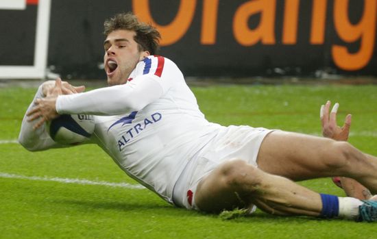 Damian Penaud France Scores Try During Editorial Stock Photo - Stock ...