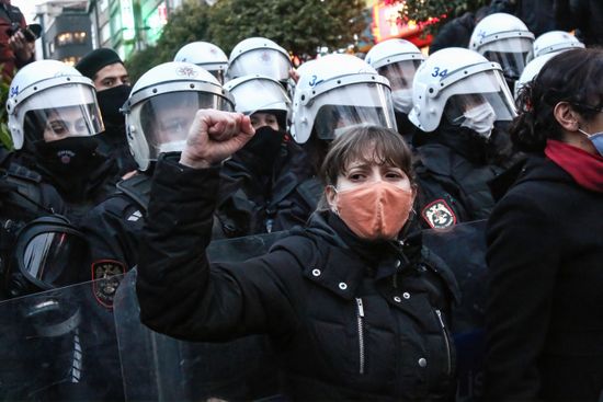 Protester Shouting Slogans While Making Gestures Editorial Stock Photo ...
