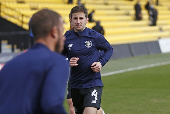Harrogate Town Midfielder Josh Falkingham Warming Editorial Stock Photo ...