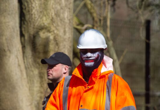Hs2 Security Guard Wears Menacing Face Editorial Stock Photo - Stock ...