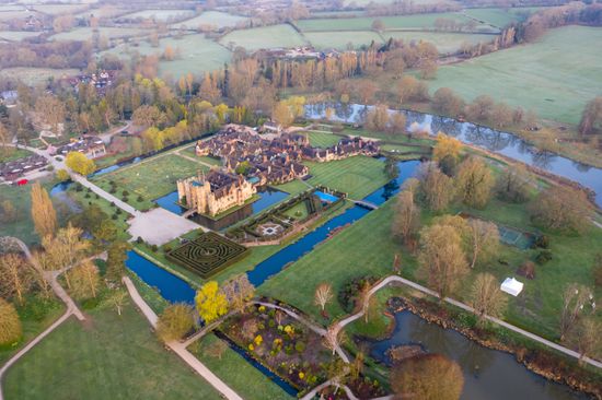 Aerial Drone Photographs Hever Castle Grounds Editorial Stock Photo ...