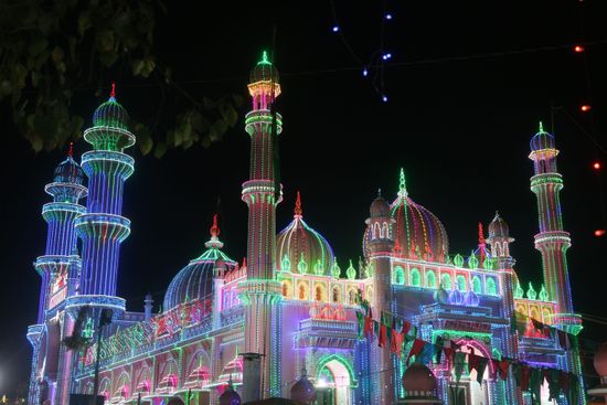 Beemapally Mosque Beemapally Dargah Shareef Illuminated Editorial Stock ...