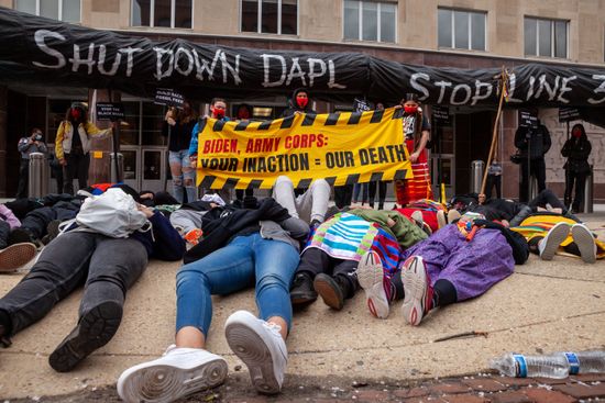 Indigenous Youth Stage Diein During Rally Editorial Stock Photo - Stock ...