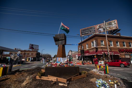 General Atmosphere George Floyd Memorial Site Editorial Stock Photo