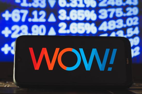 This Photo Illustration Wideopenwest Wow Logo Editorial Stock Photo ...