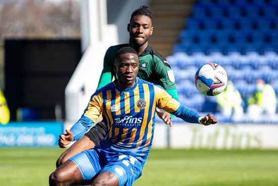 Daniel Udoh Shrewsbury Town Battles Possession Editorial Stock Photo ...