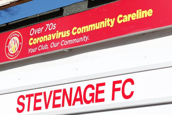 Ground Shot Depicting Stevenage Fcs Over Editorial Stock Photo - Stock ...