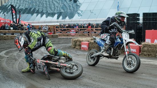 Motorcycle Race Competitors Taking Corner Other Editorial Stock Photo ...