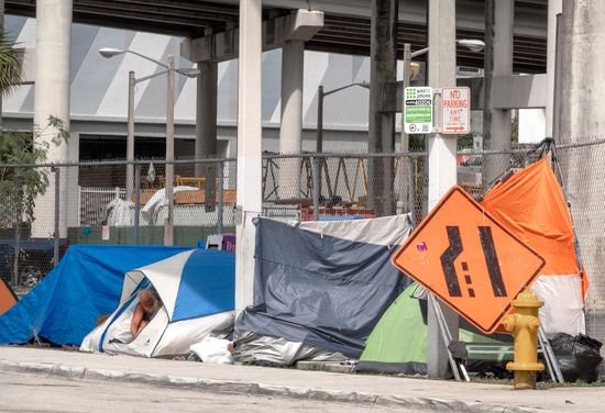 Some Homeless Tents Seen Under Bridges Editorial Stock Photo - Stock ...