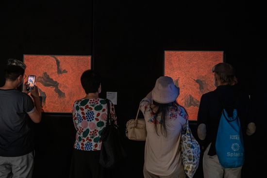 People Viewing Left Oil On Canvas Editorial Stock Photo - Stock Image ...