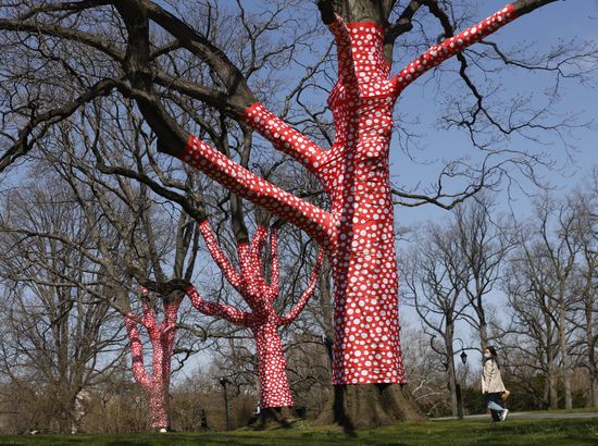 Ascension Polka Dots On Trees Art Editorial Stock Photo - Stock Image ...