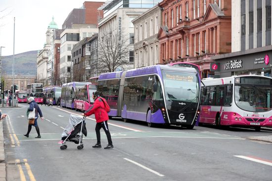 Translink Bus Drivers Bring Belfast City Editorial Stock Photo - Stock ...