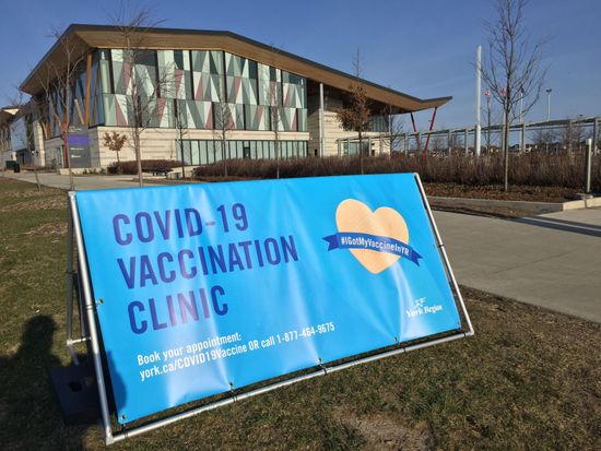 Covid19 Vaccination Centre Sign Outside Aaniin Editorial Stock Photo ...