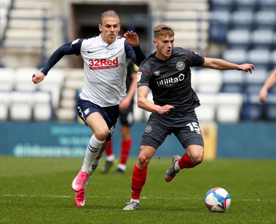 Marcus Forss Brentford Brad Potts Preston Editorial Stock Photo - Stock ...