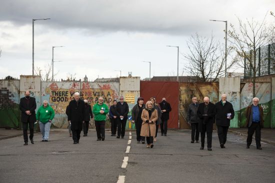 Religious Leaders Across Belfast Rev Tracey Editorial Stock Photo ...