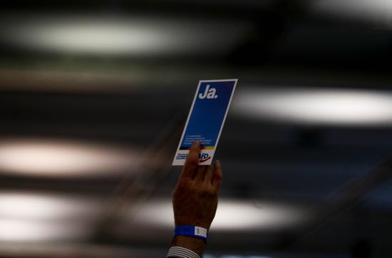 Delegate Shows His Vote Card During Editorial Stock Photo - Stock Image ...