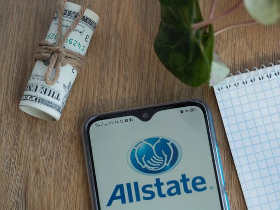 This Photo Illustration Allstate Corporation Logo Editorial Stock Photo ...
