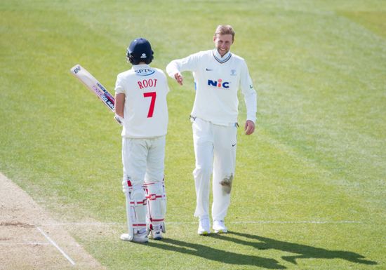 Glamorgans Billy Root Congratulated By Brother Editorial Stock Photo ...
