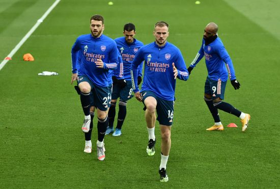 Arsenal Players Action During Warmup Ahead Editorial Stock Photo ...