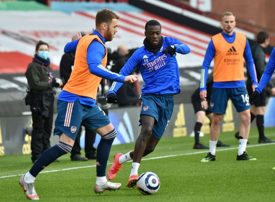 Arsenals Calum Chambers L Nicolas Pepe Editorial Stock Photo - Stock ...