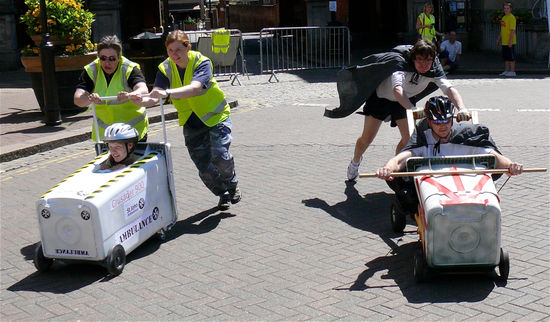Second Round Wheelie Bin Race Heats Editorial Stock Photo - Stock Image ...