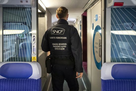Sncf Police Controls On Train By Editorial Stock Photo - Stock Image ...