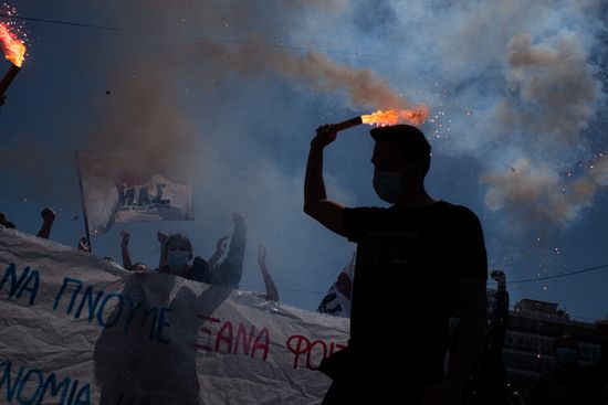 Students Using Fireworks During Protest Against Editorial Stock Photo ...