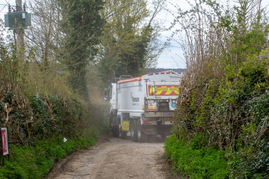Hanson Trucks Using Single Track Country Editorial Stock Photo - Stock ...