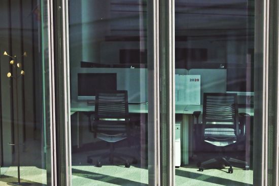 Empty Office Furniture Open Space Calendar Editorial Stock Photo ...