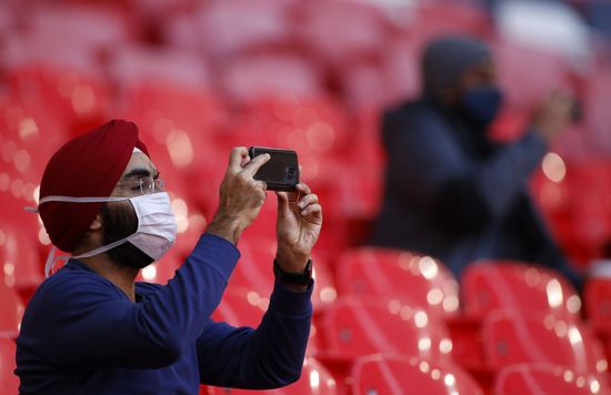 Fans Wear Protective Face Masks Stands Editorial Stock Photo - Stock ...