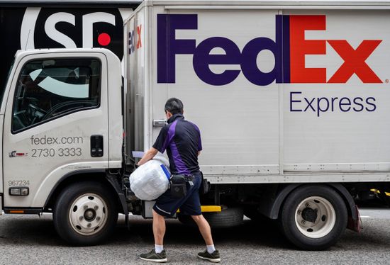Worker American Fedex Express Delivery Seen Editorial Stock Photo ...