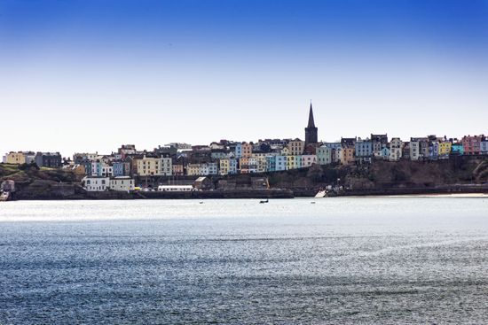 Town Tenby Seen Monkstone Point Editorial Stock Photo - Stock Image ...