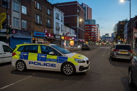 Police Vehicle Cordon On Barking Road Editorial Stock Photo - Stock ...