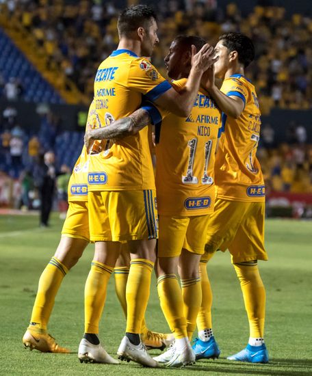 Tigres Uanl Players Celebrate Scoring Against Editorial Stock Photo ...