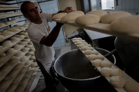 Kosovar Baker Prepares Pitalka Bread Southern Editorial Stock Photo ...