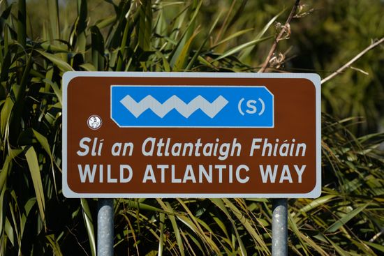 Wild Atlantic Way Sign Seen Near Editorial Stock Photo - Stock Image ...