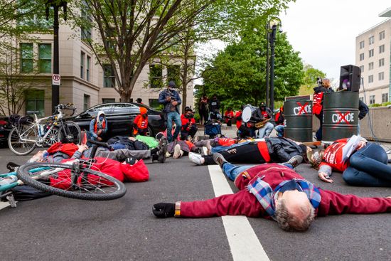 Demonstrators Stage Diein Front Us State Editorial Stock Photo - Stock ...