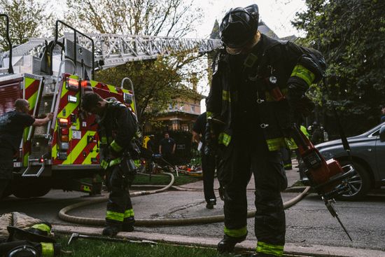 Firefighters Drop Their Gear On Ground Editorial Stock Photo - Stock ...