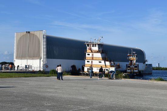 Pegasus Barge Carrying Nasas First Sls Editorial Stock Photo - Stock ...