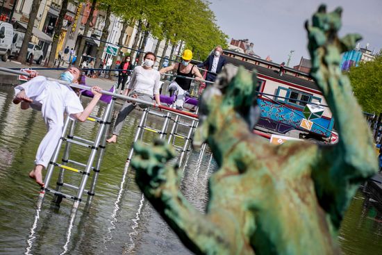 Artists Representing Different Workers Funambulism Tightrope Editorial ...